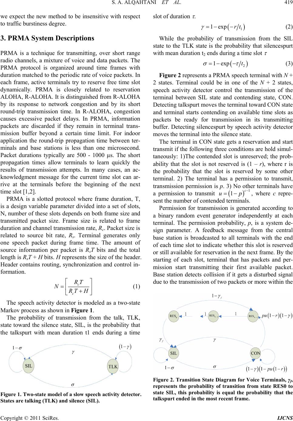 Performance of Random Contention PRMA: A Protocol for Fixed Wireless Access