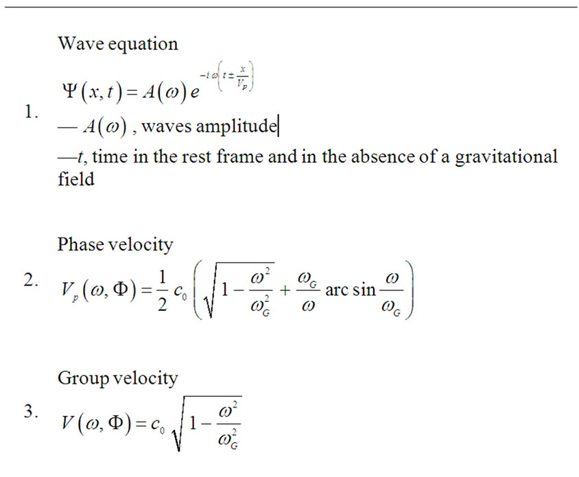 Matter Waves in a Static Gravitational Field