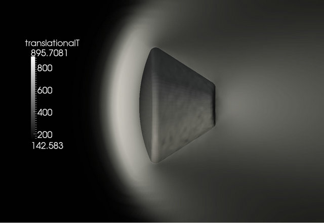 3D DSMC Simulation of Rarefied Gas Flows around a Space Crew Capsule Using OpenFOAM