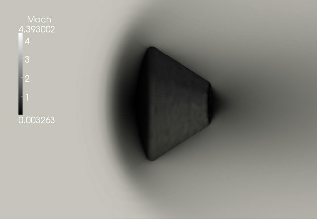 3D DSMC Simulation of Rarefied Gas Flows around a Space Crew Capsule Using OpenFOAM