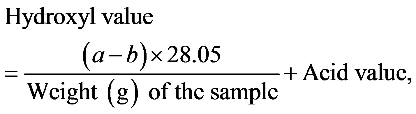 A Comparative Study of the Hydroxyl and Saponification Values of ...