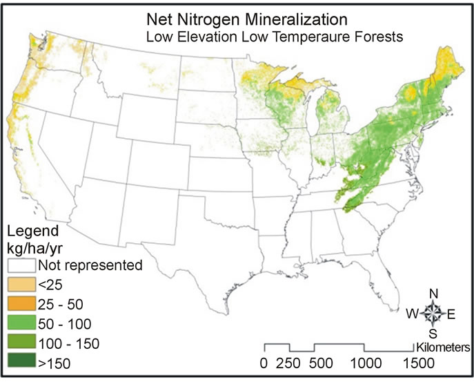 Net Nitrogen Mineralization in Natural Ecosystems across the ...