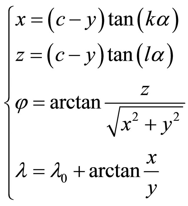Interconverting Models of Gray Matrix and Geographic Coordinates Based ...