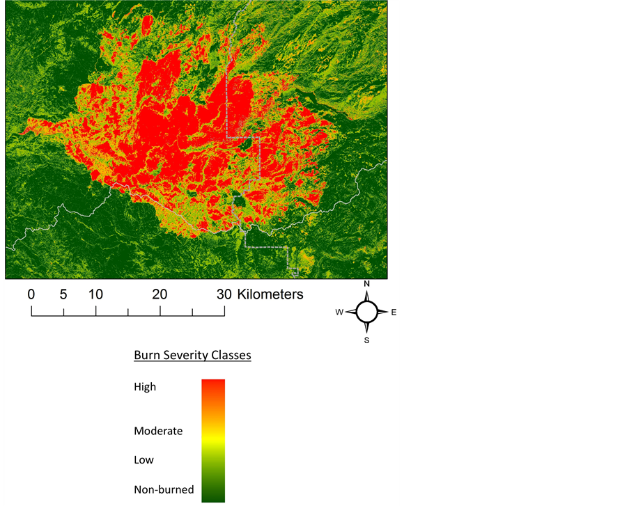 Geographic Analysis of Burn Severity for the 2013 California Rim Fire