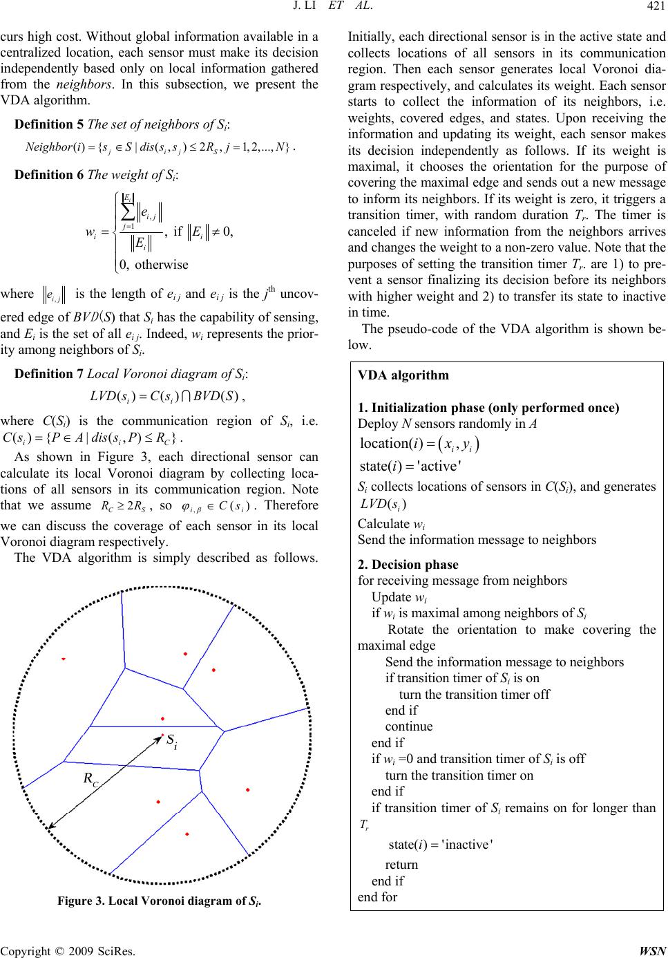 Voronoi Based Coverage Optimization For Directional Sensor Networks