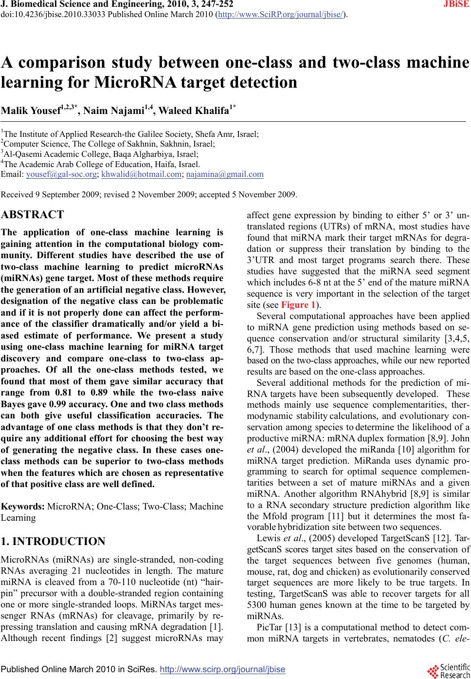 A comparison study between one-class and two-class machine learning for ...