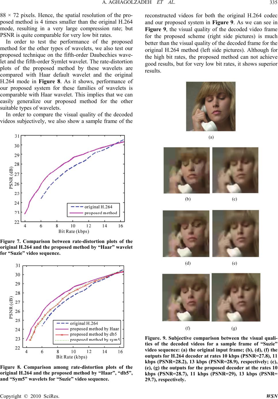 Very Low Bit-Rate Video Coding by Combining H.264/AVC Standard and 2-D ...
