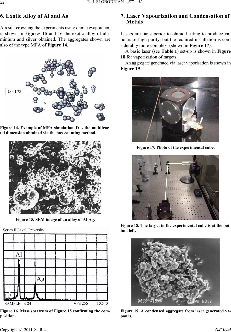A Review of Metallic Fractal Aggregates
