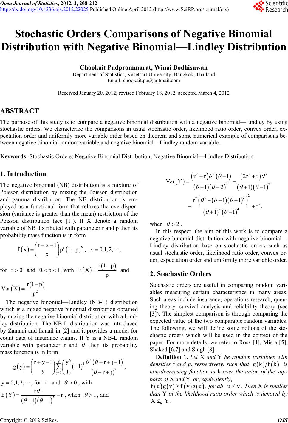 Negative Binomial Distribution Examples And Solutions