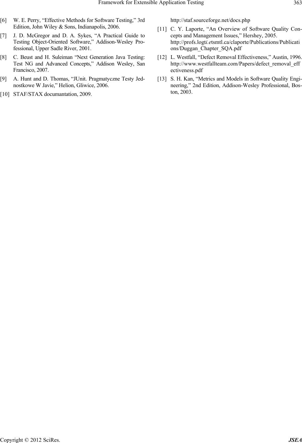 Framework for Extensible Application Testing