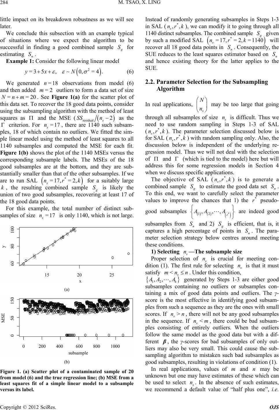 Subsampling Method for Robust Estimation of Regression Models