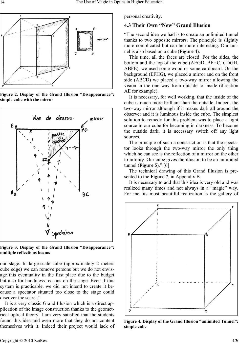 The Use of Magic in Optics in Higher Education