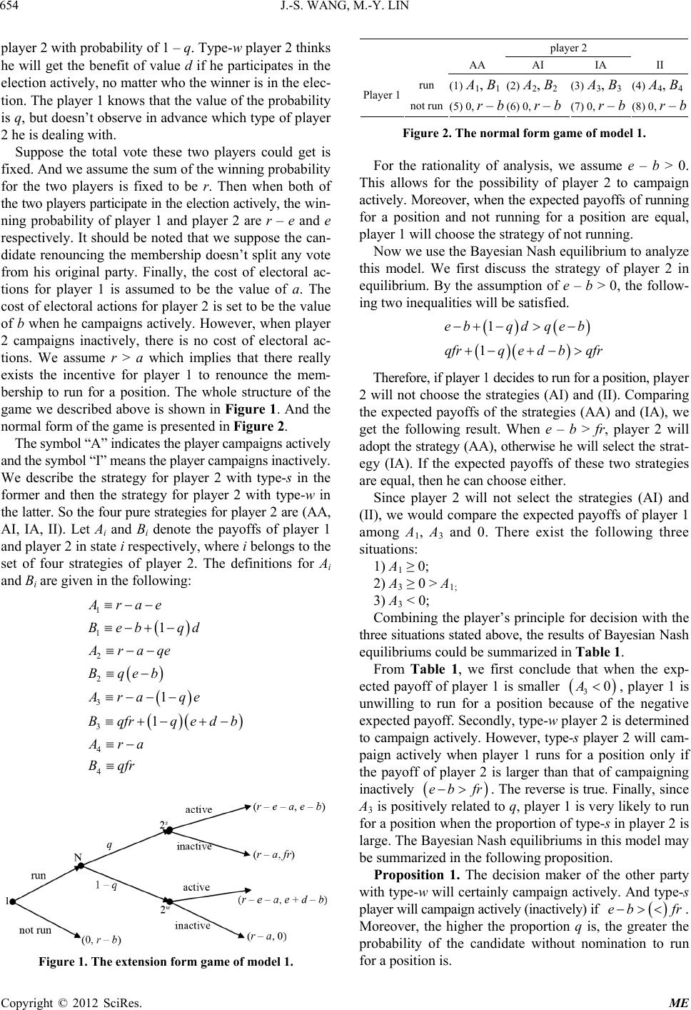 Game-Theoretic Analysis of Renouncing Membership of a Party to Announce ...