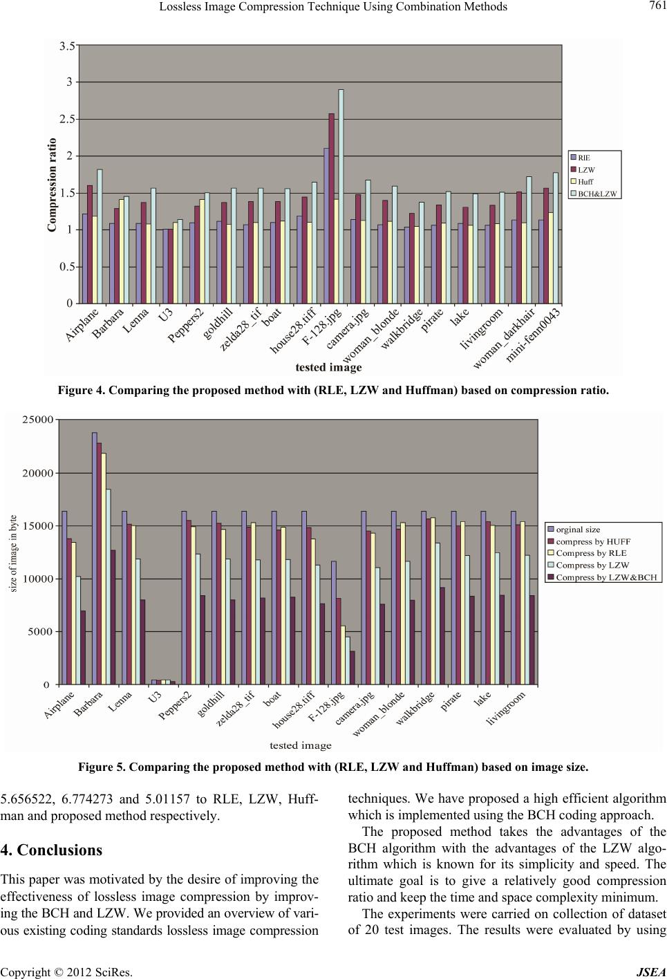 Lossless Image Compression Technique Using Combination Methods