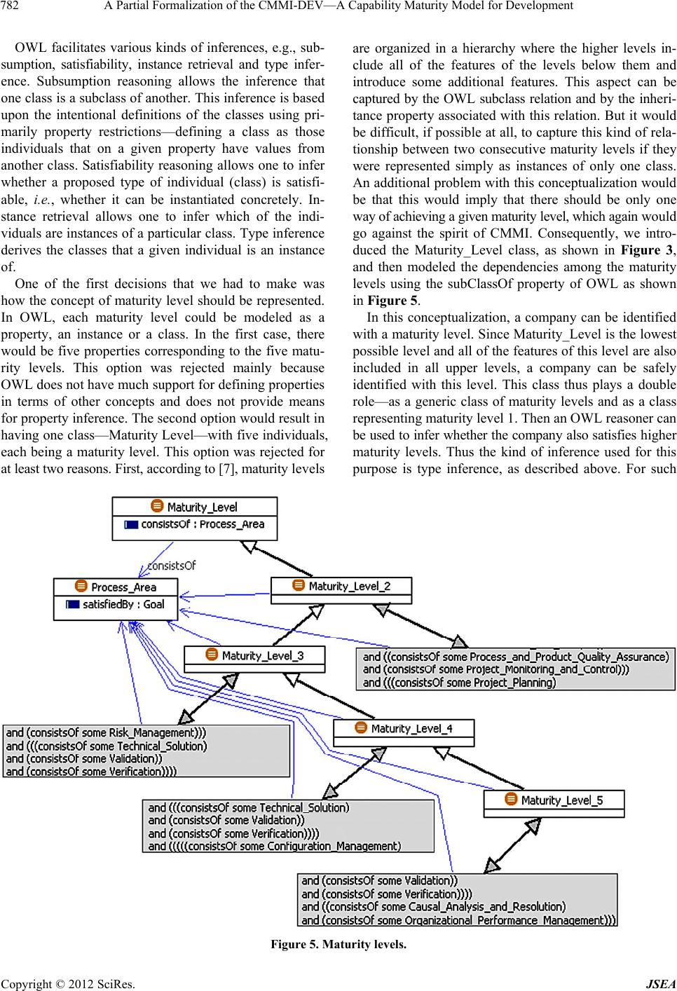 A Partial Formalization of the CMMI-DEV—A Capability Maturity Model for ...