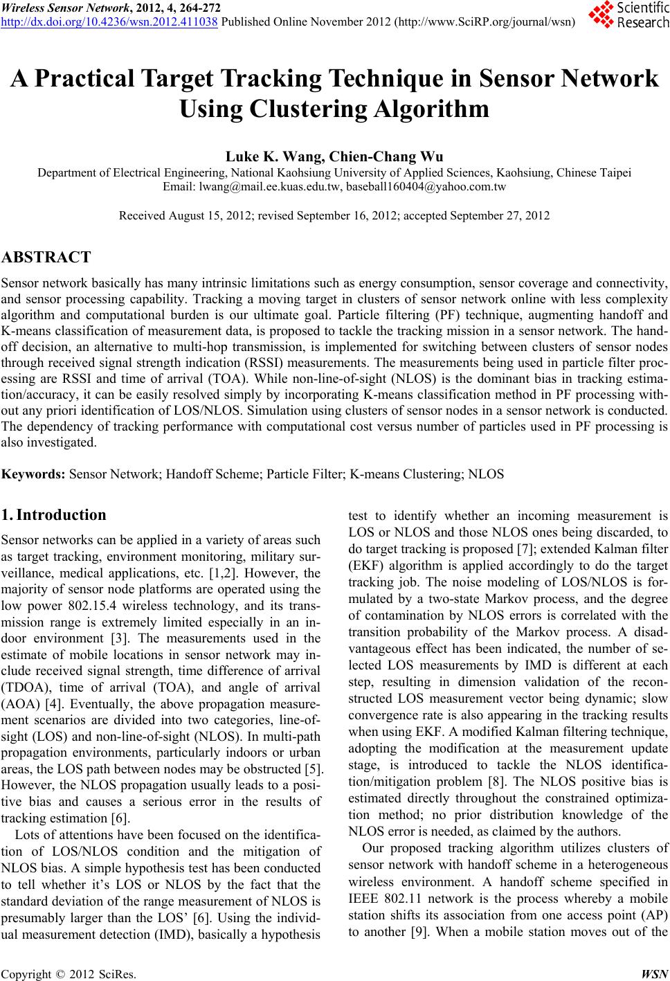 A Practical Target Tracking Technique In Sensor Network Using Clustering Algorithm 4145