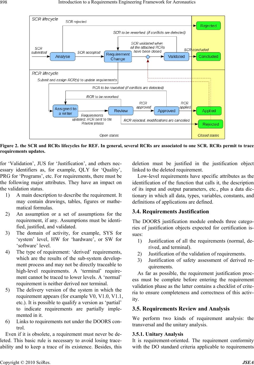 Introduction to a Requirements Engineering Framework for Aeronautics