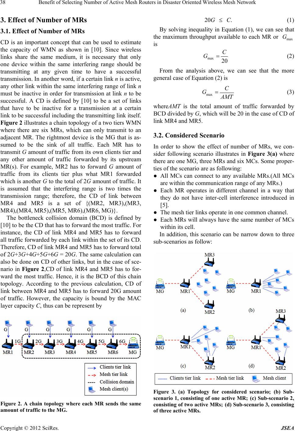 Benefit of Selecting Number of Active Mesh Routers in Disaster Oriented ...