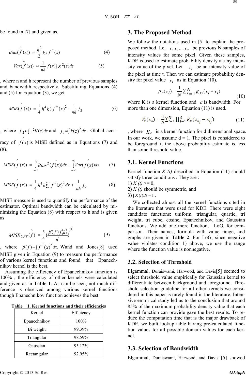 Performance Evaluation of Various Functions for Kernel Density Estimation