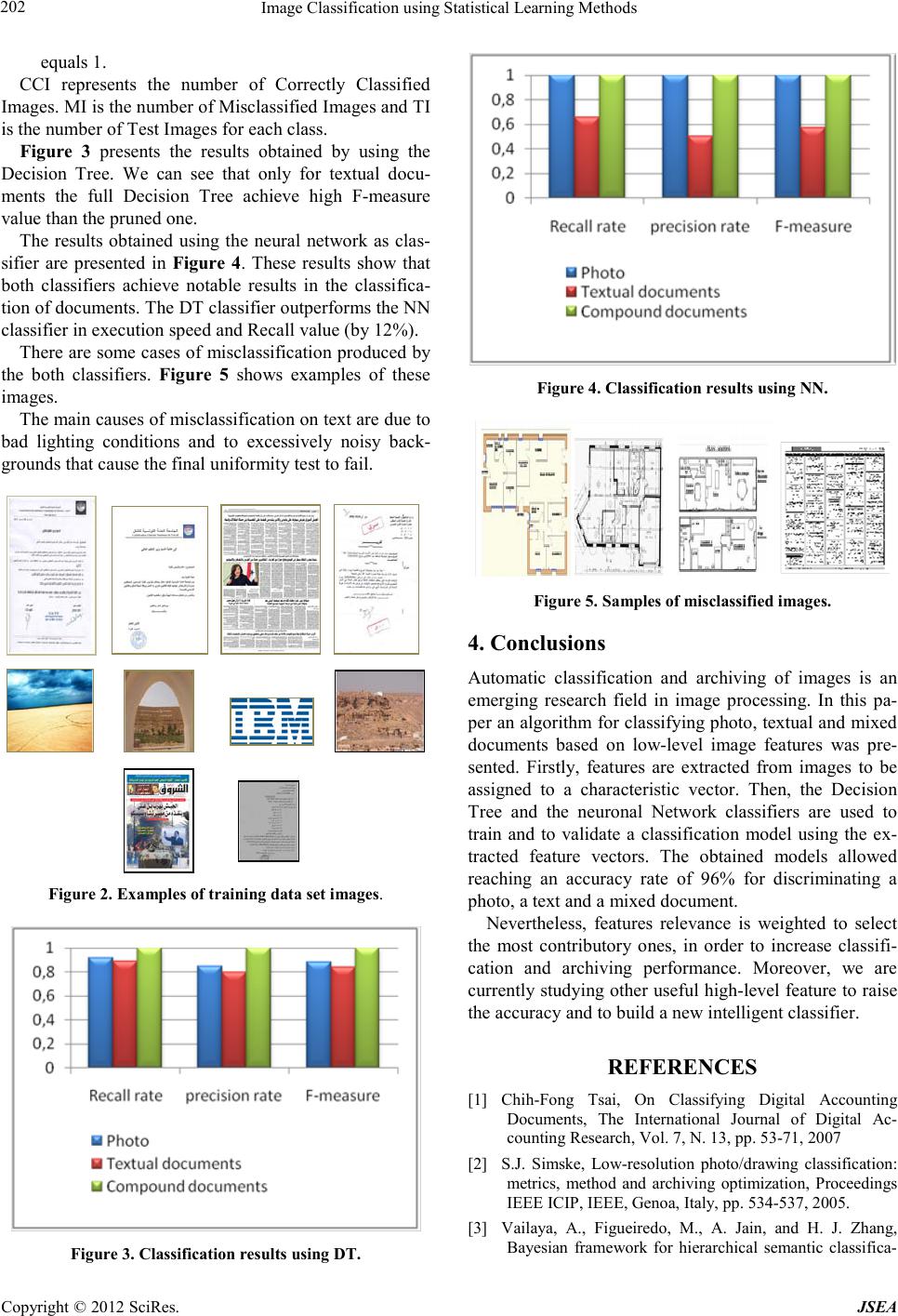 Image Classification using Statistical Learning Methods