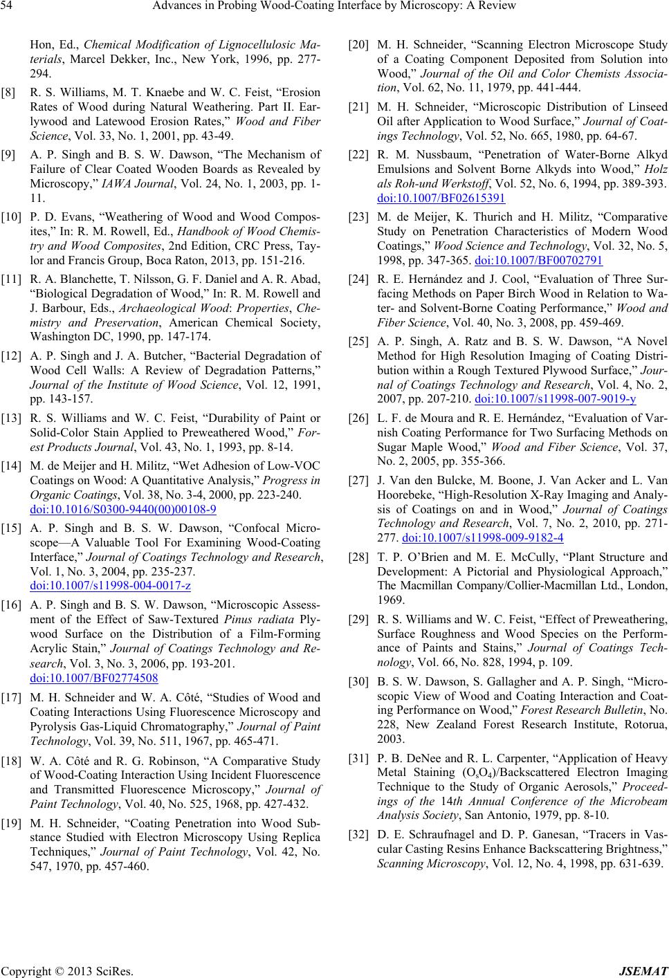 Advances in Probing Wood-Coating Interface by Microscopy: A Review