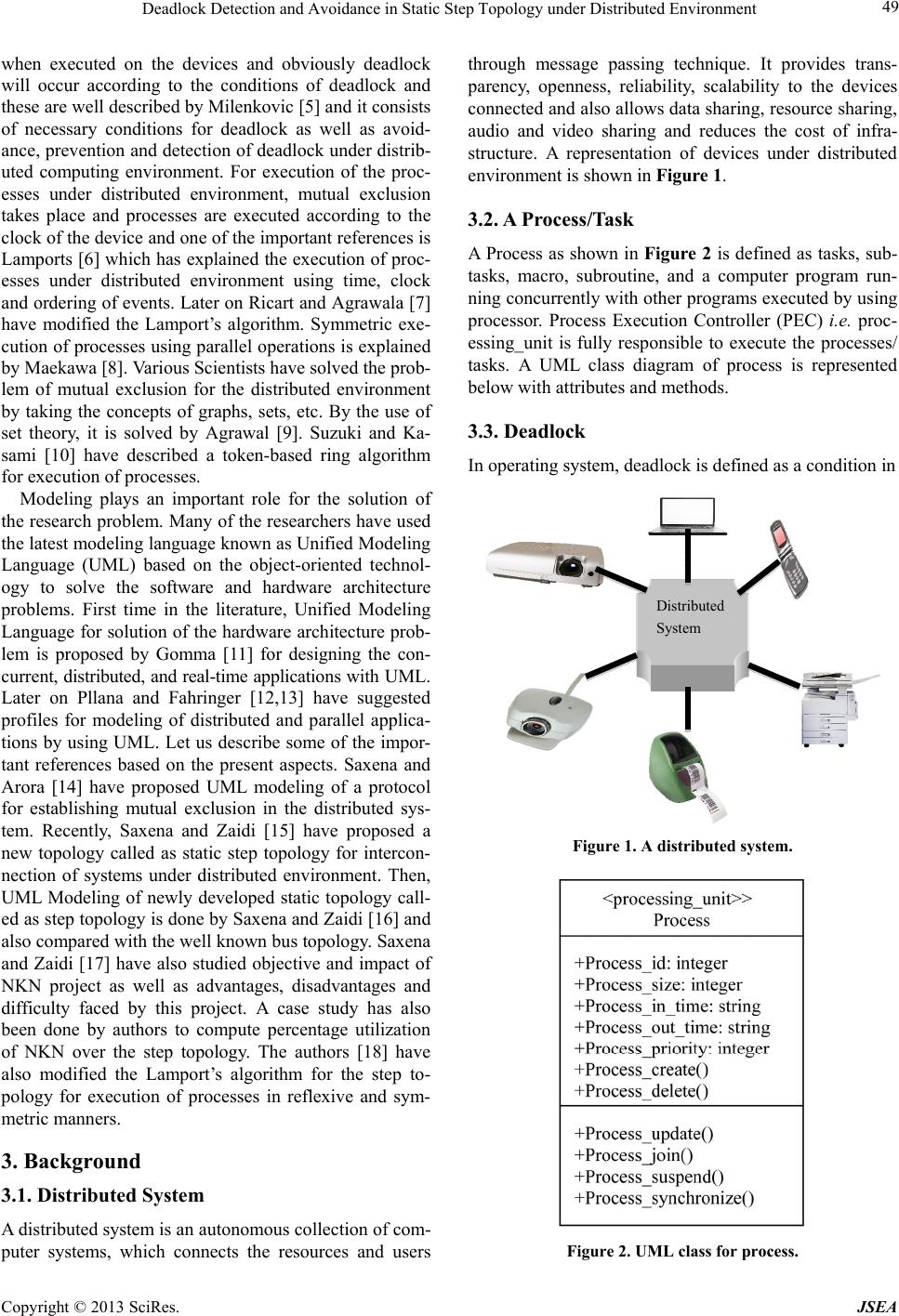 Deadlock Detection and Avoidance in Static Step Topology under Distributed Environment