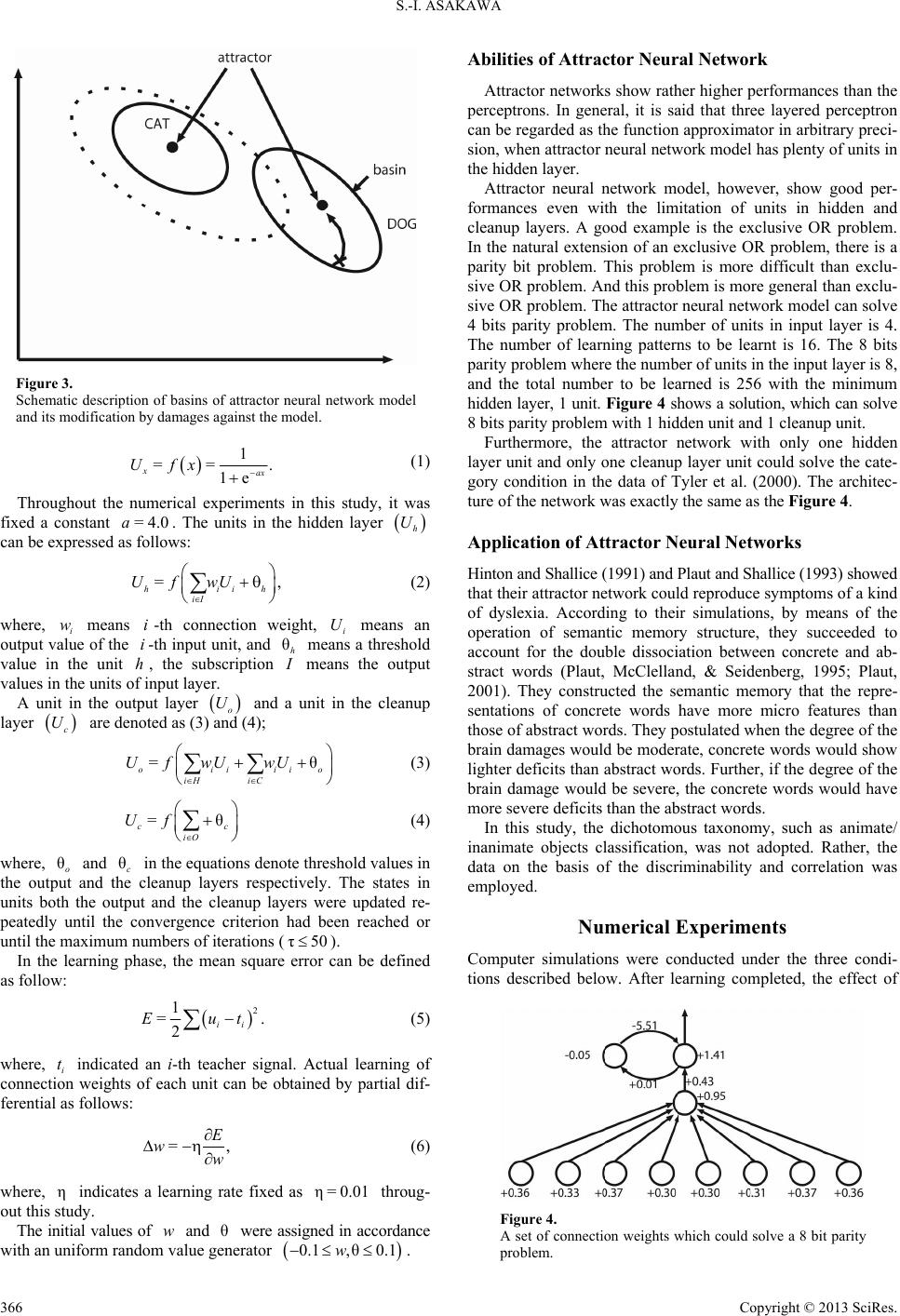 Re-Evaluation of Attractor Neural Network Model to Explain Double Dissociation in Semantic ...