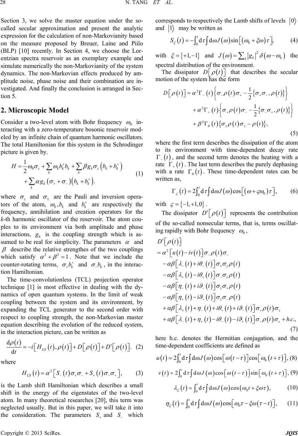 Non-Markovian Dynamics of an Open Two-Level System with Amplitude-Phase Damping