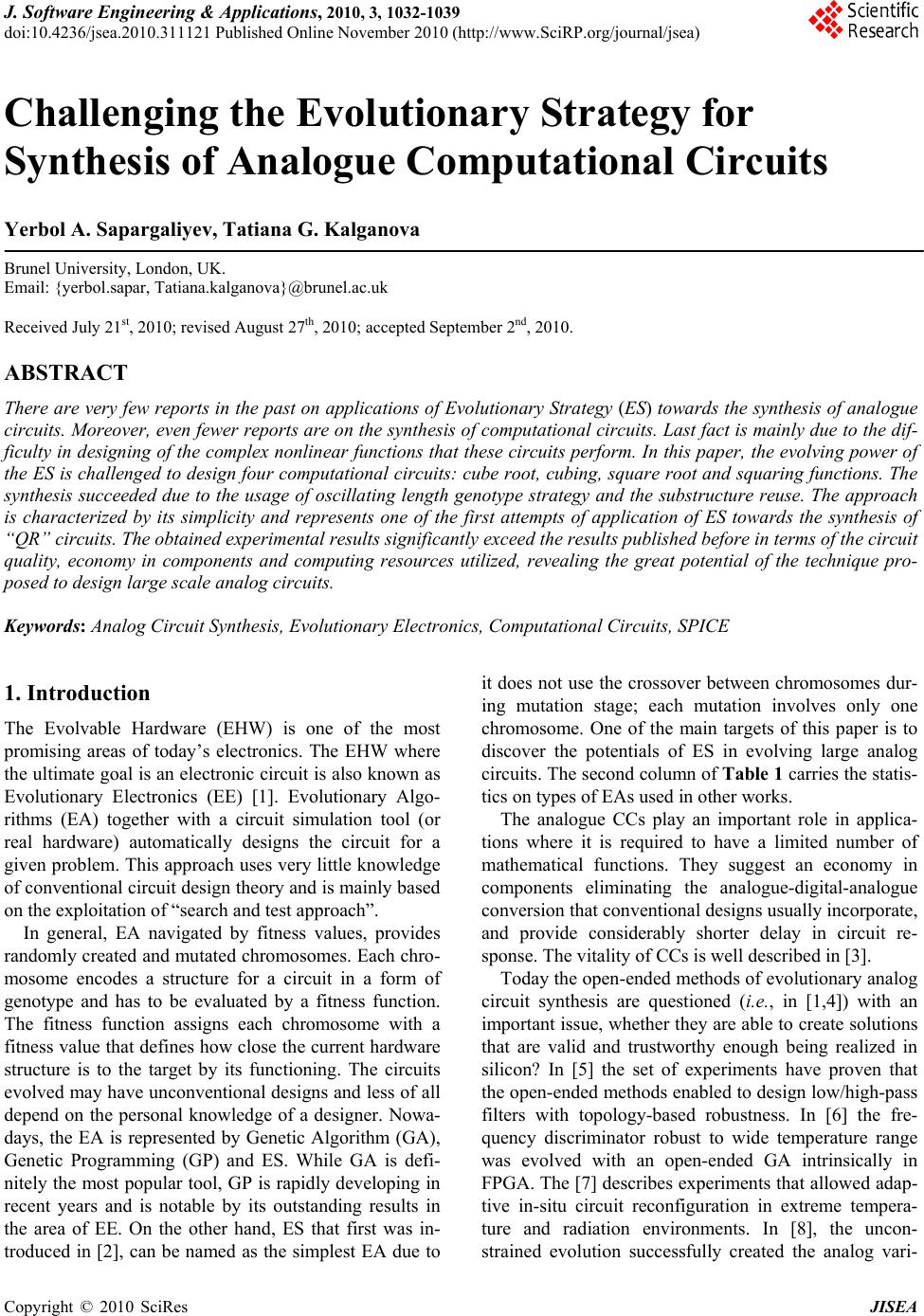 Challenging the Evolutionary Strategy for Synthesis of Analogue ...