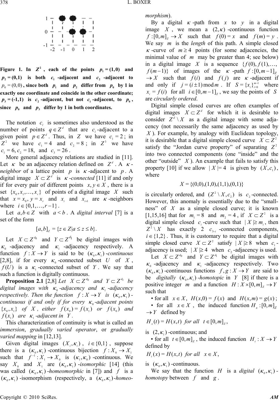 Continuous Maps on Digital Simple Closed Curves