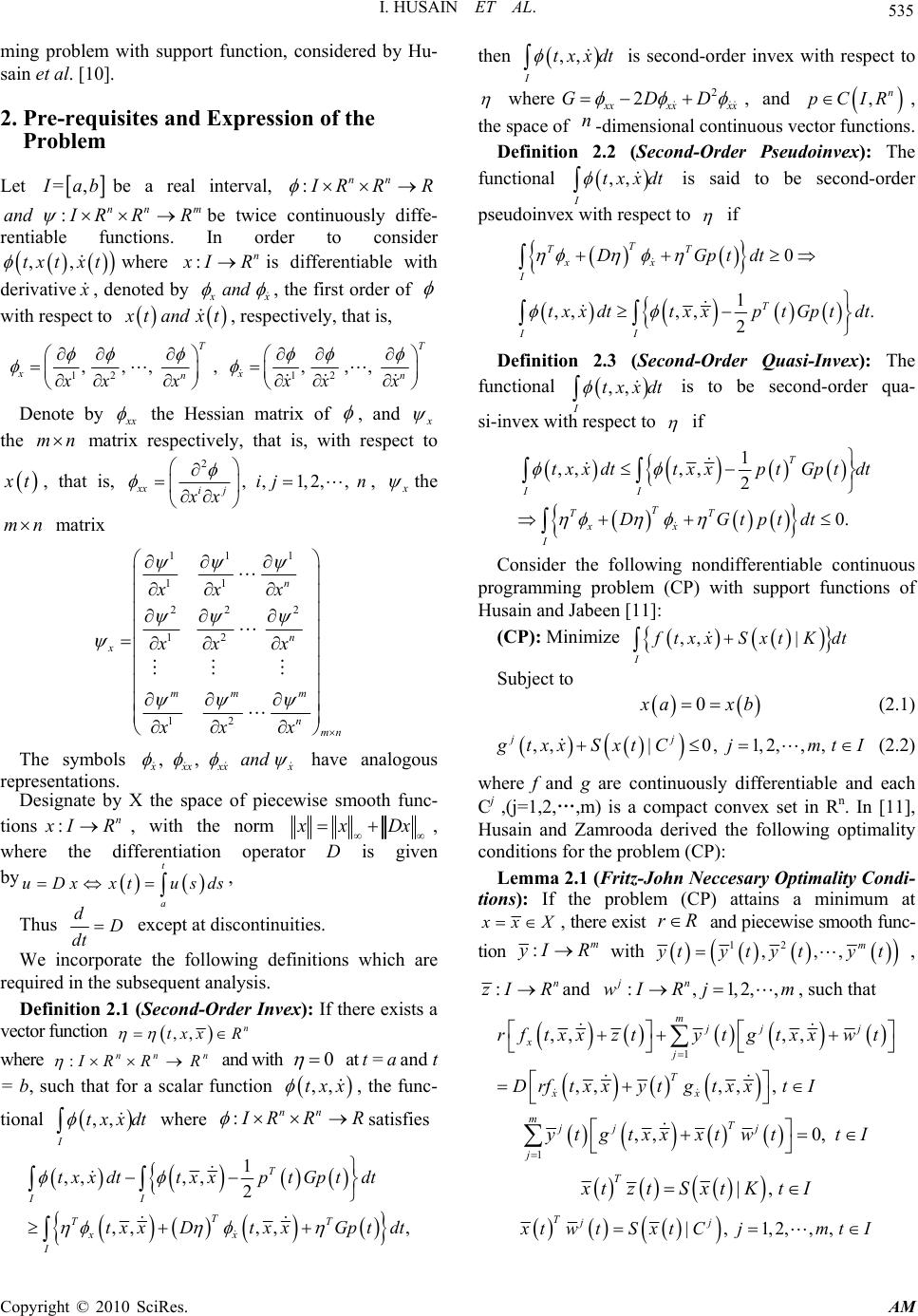 Second Order Duality For Continuous Programming Containing Support Functions
