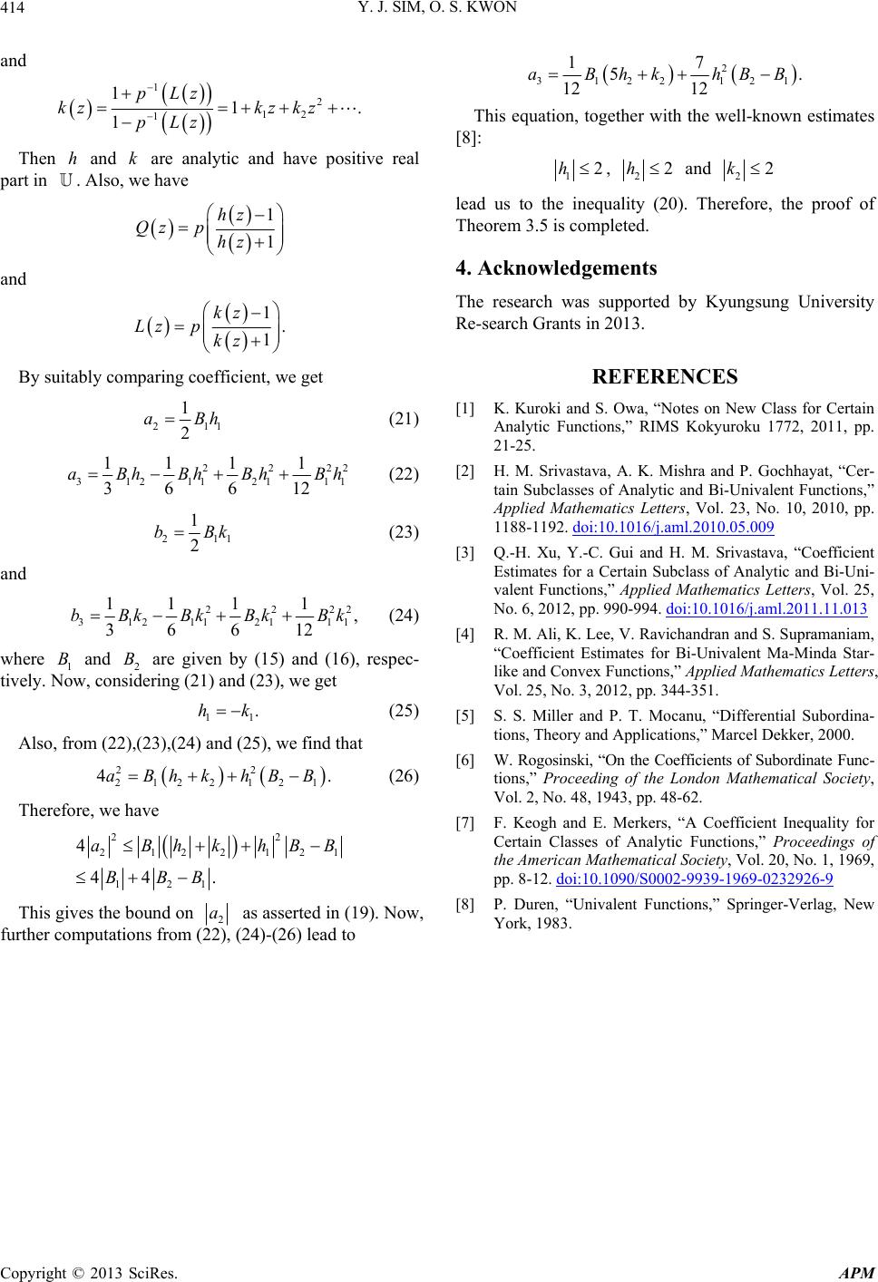A Certain Subclass of Analytic Functions with Bounded Positive Real Part