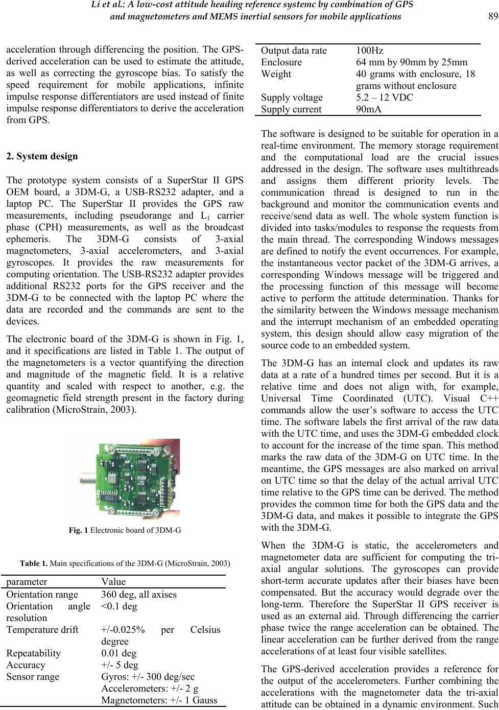 A low-cost attitude heading reference system by combination of GPS and magnetometers and MEMS ...