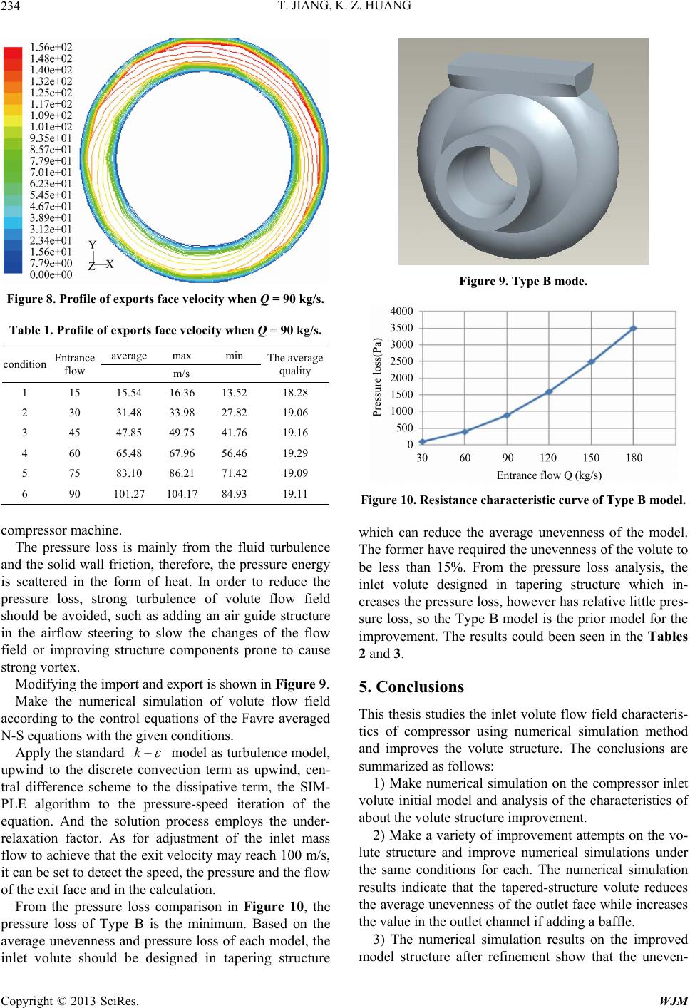 The Numerical Simulation of Gas Turbine Inlet-Volute Flow Field