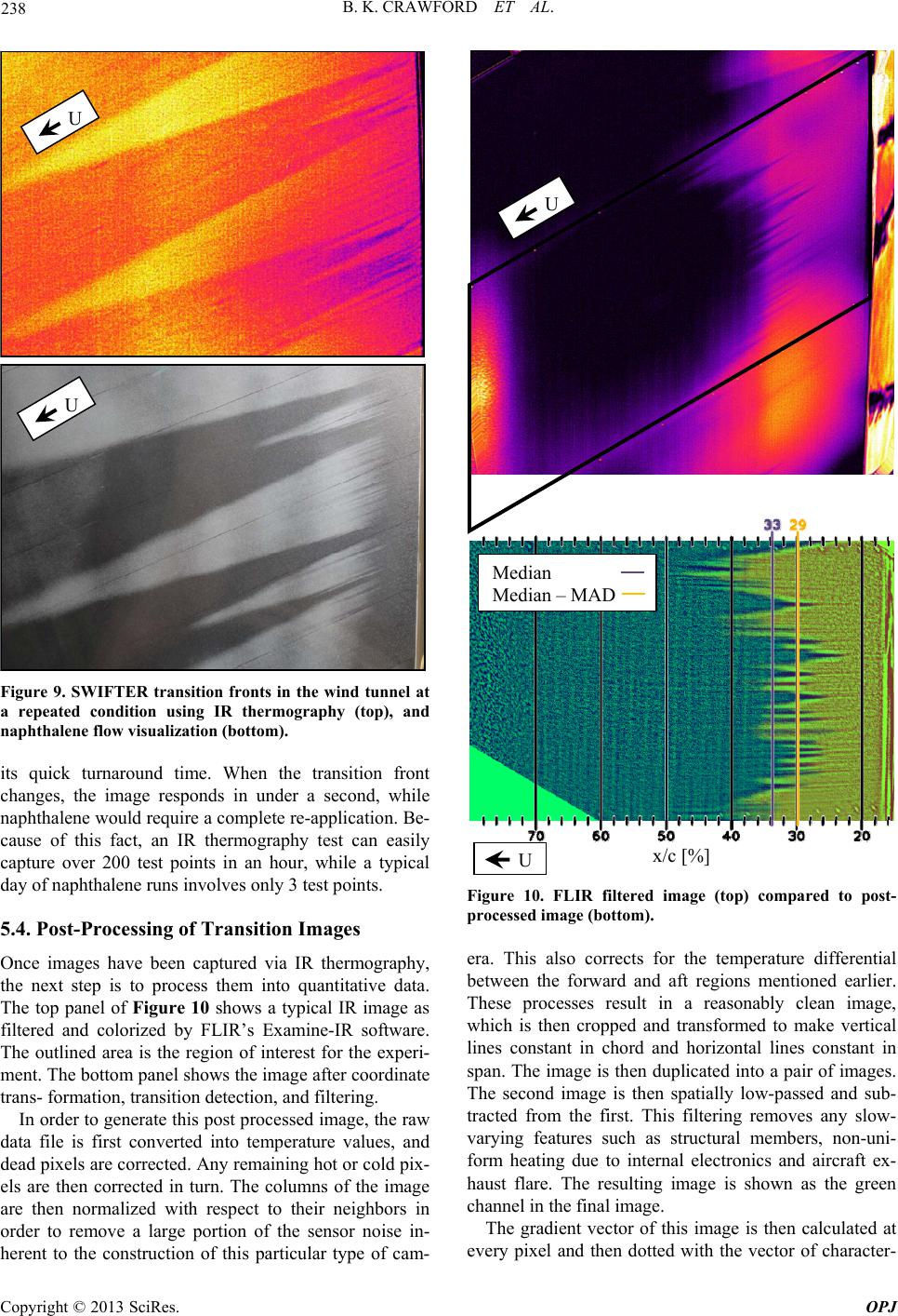 Laminar-Turbulent Boundary Layer Transition Imaging Using IR Thermography