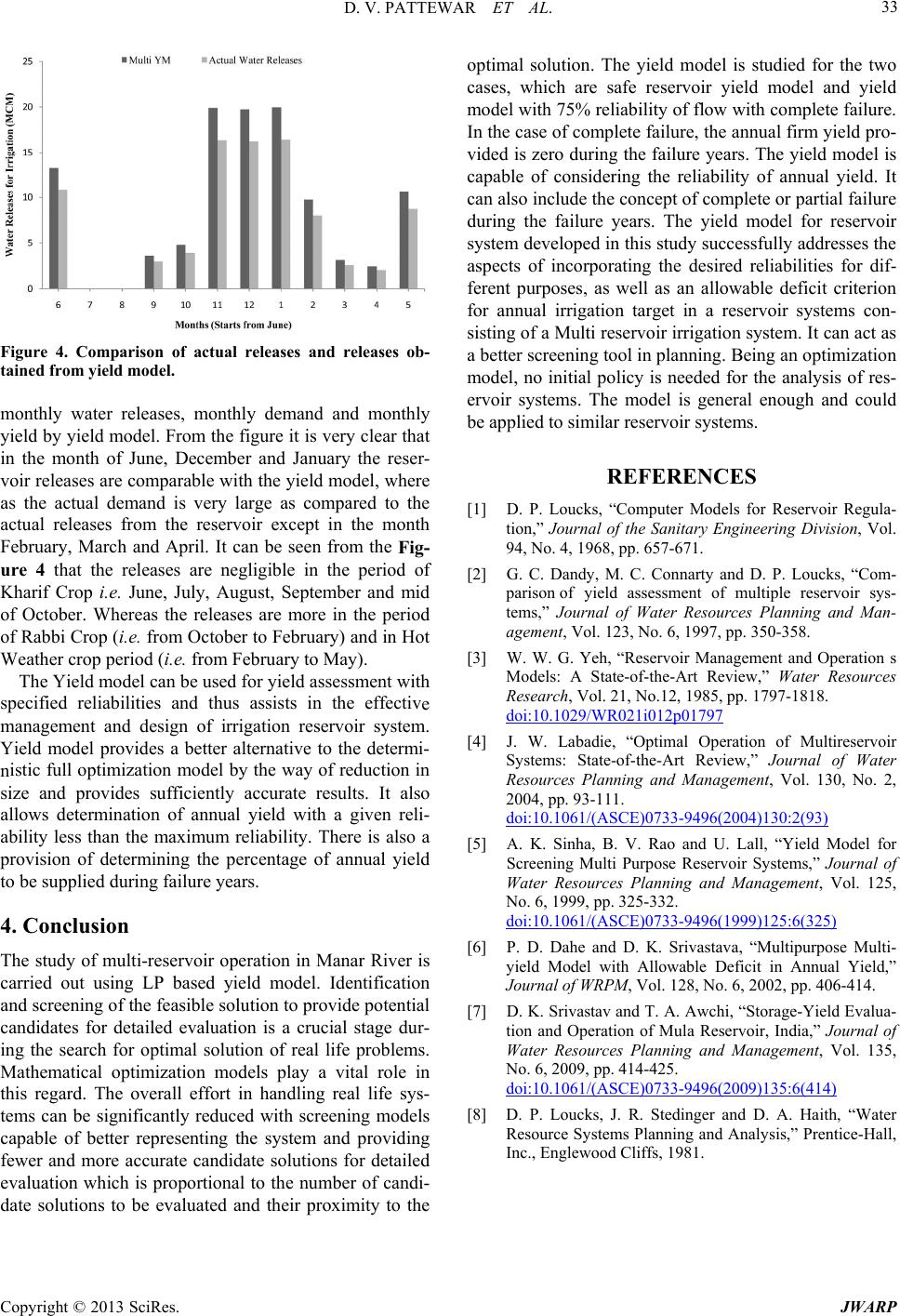 Yield Estimation for a Single Purpose Multi-Reservoir System Using LP Based Yield Model