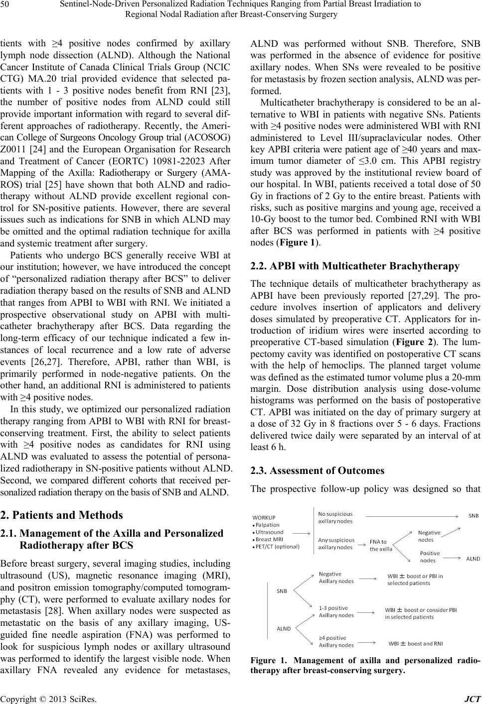 Sentinel-Node-Driven Personalized Radiation Techniques Ranging from ...