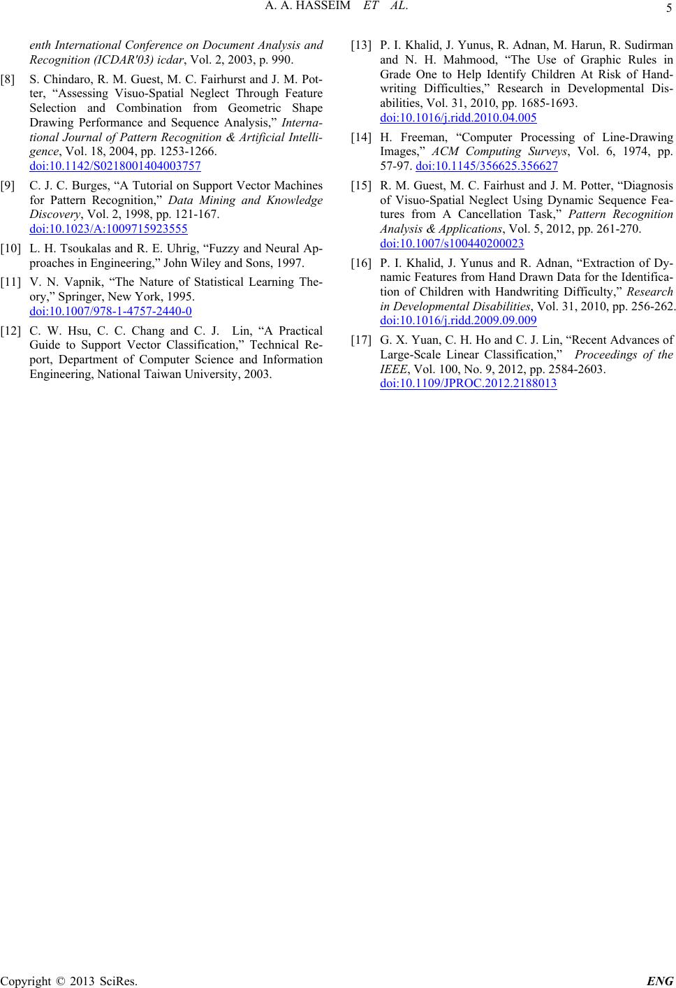 Comparison of ANN and SVM to Identify Children Handwriting Difficulties