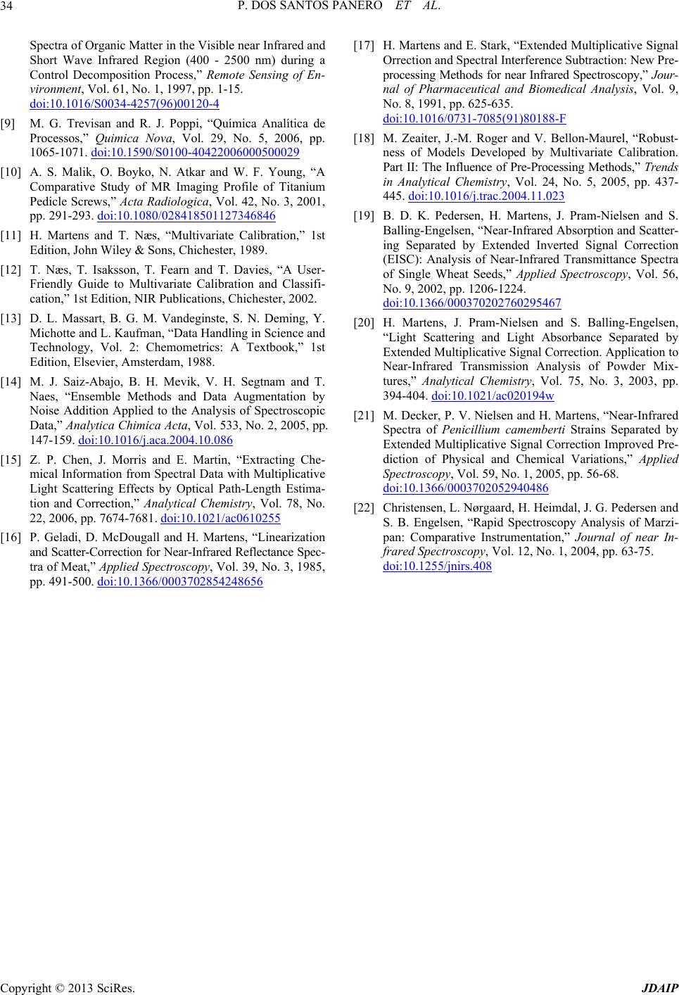 Application of Extended Multiplicative Signal Correction to Short ...