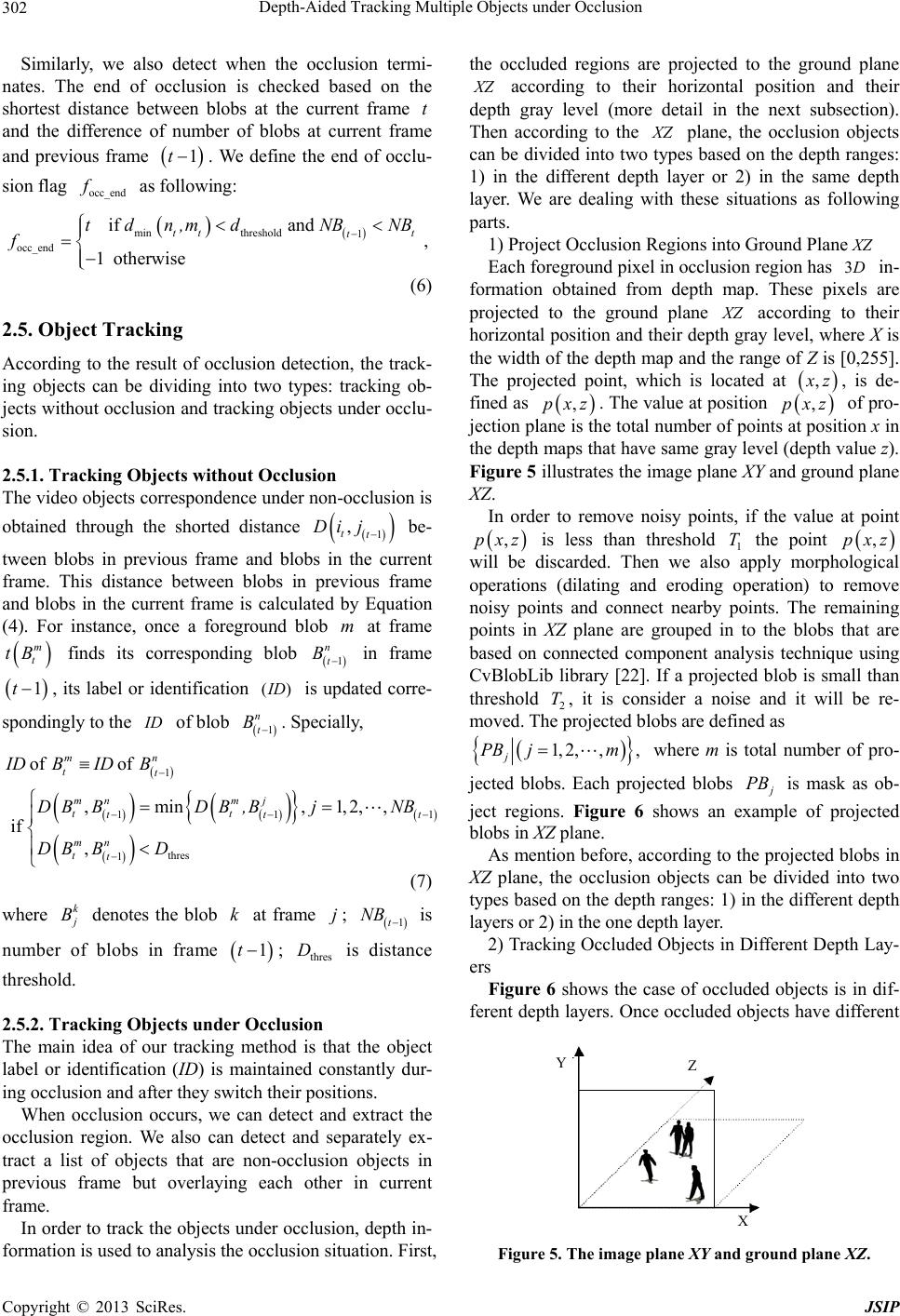 Depth-Aided Tracking Multiple Objects under Occlusion