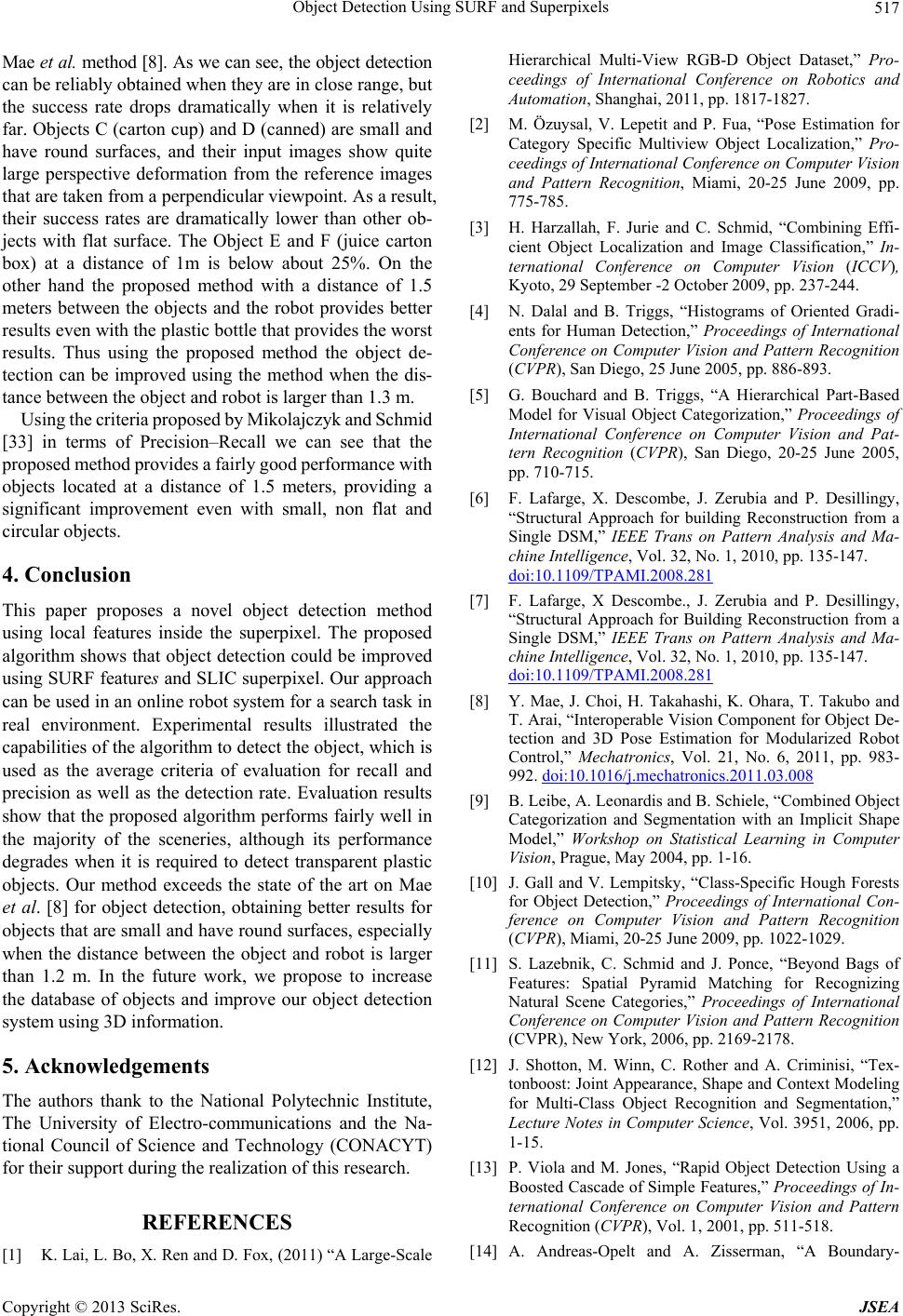 Object Detection Using SURF and Superpixels