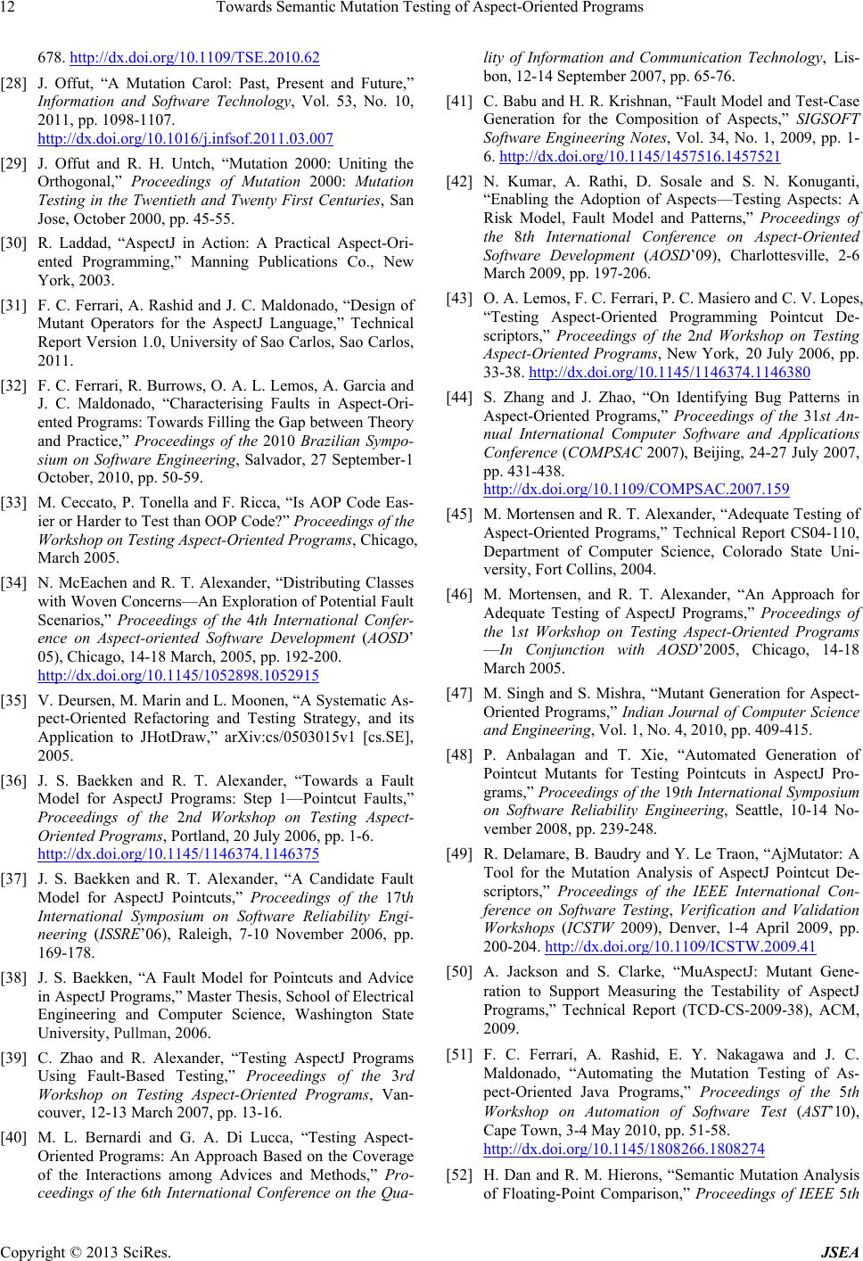 Towards Semantic Mutation Testing Of Aspect Oriented Programs