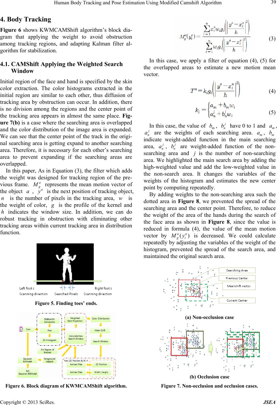 Human Body Tracking and Pose Estimation Using Modified Camshift Algorithm