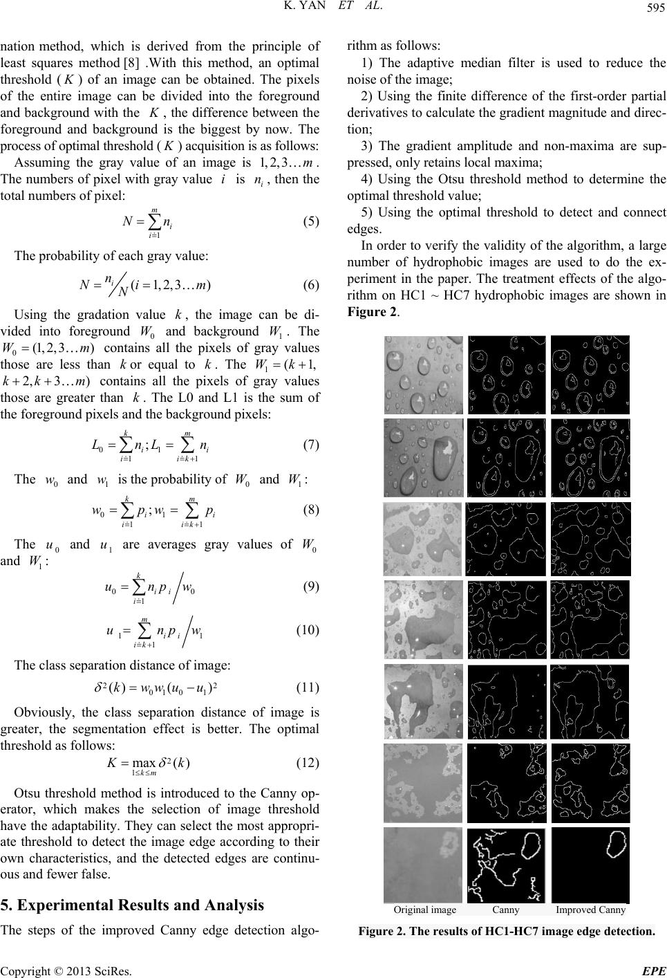 Edge Detection of Composite Insulators Hydrophobic Image Based on ...