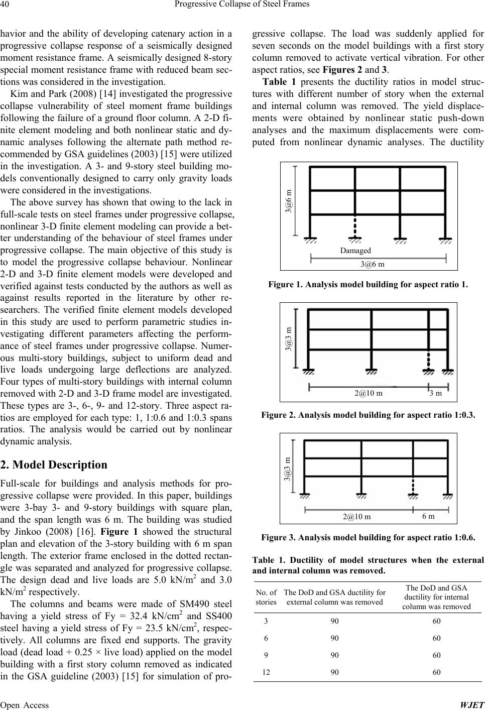 Progressive Collapse of Steel Frames