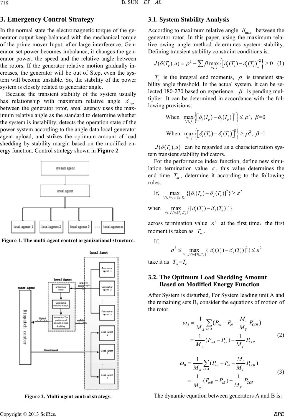 Emergency Control Strategy Based on Multi-agent Theory under Blackout