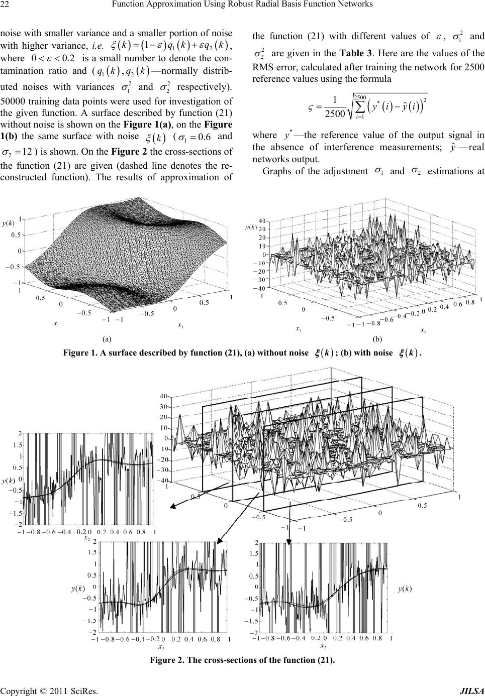 Function Approximation Using Robust Radial Basis Function Networks