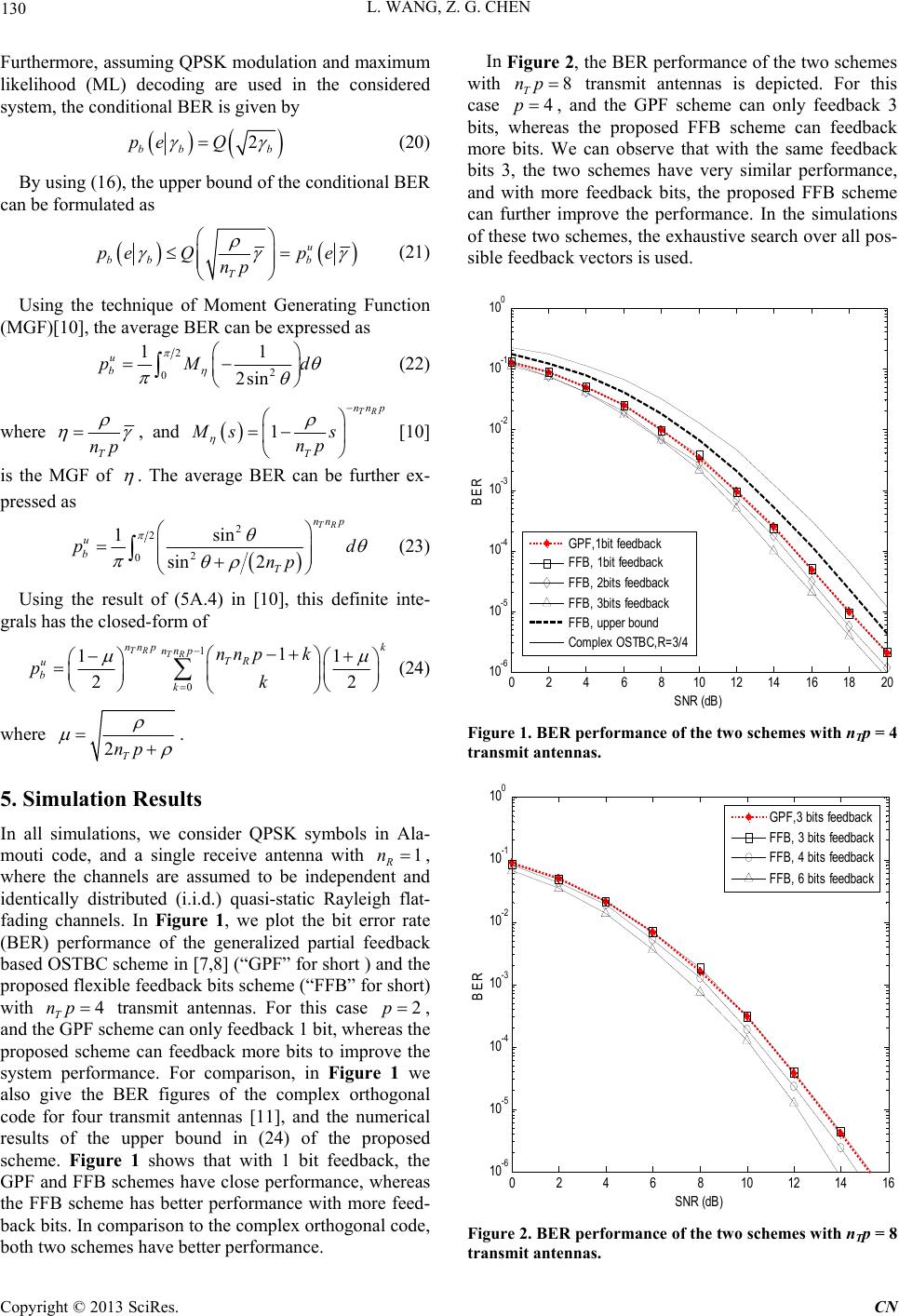 Partial Feedback Based Orthogonal Space-Time Block Coding With Flexible Feedback Bits