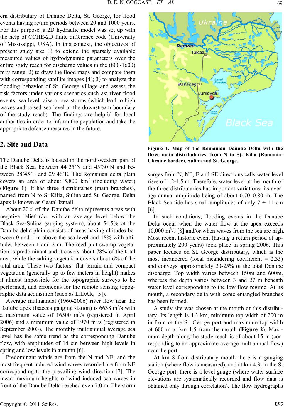 Inundation Maps for Extreme Flood Events at the Mouth of the Danube River