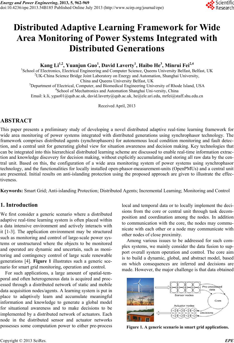Distributed Adaptive Learning Framework for Wide Area Monitoring of ...